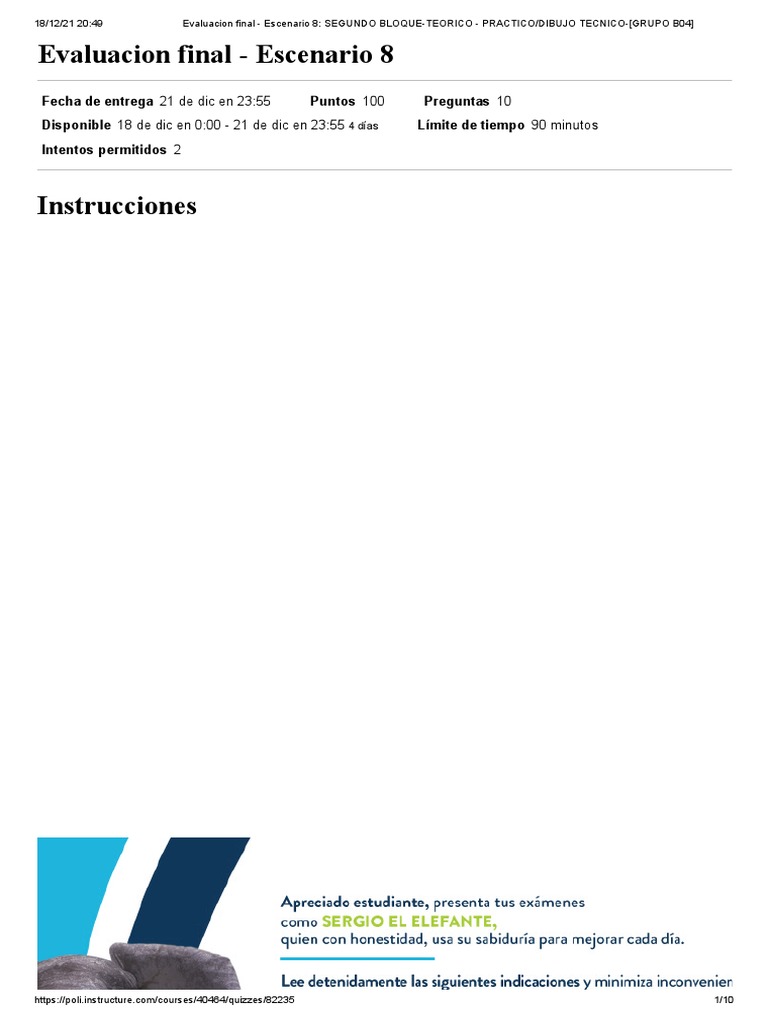 Evaluación final - Dibujo técnico | PDF | Dibujo técnico | Informática