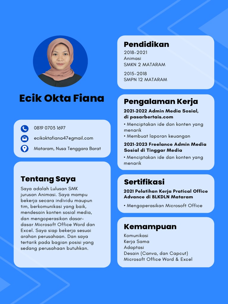 CV Ecik Okta Fiana PDF | PDF