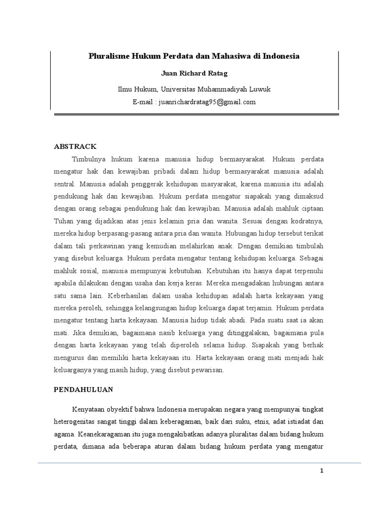 Artikel Hukum Perdata | PDF