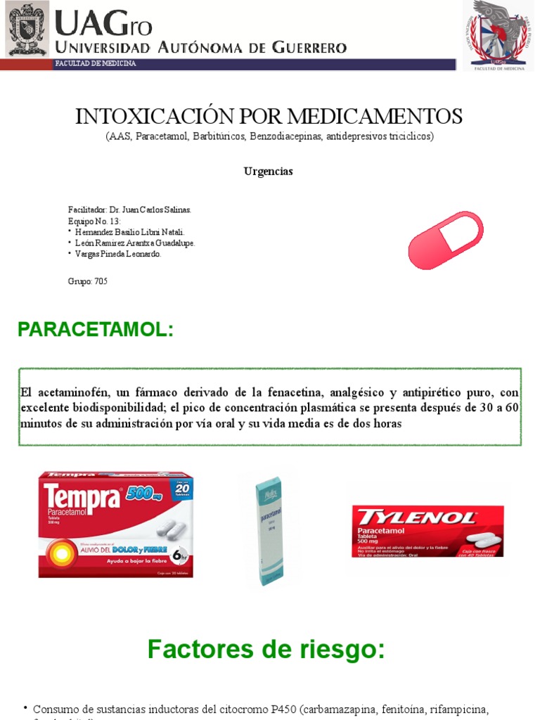 Intoxicación Por Medicamentos PP | PDF | Mitocondria | Glutatión