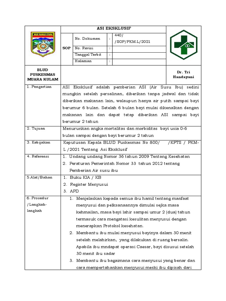 2.6.4.5 Sop ASI EKS | PDF | Pengembangan Diri | Kesehatan Holistik