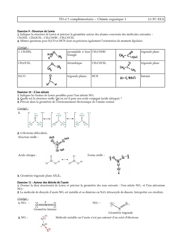 Structure et polarité des molécules chimiques | PDF | Liaison chimique ...