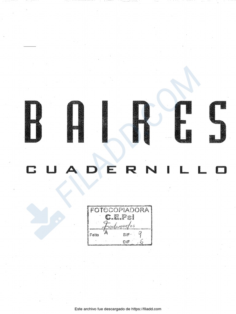 Baires Cuadernillo | PDF