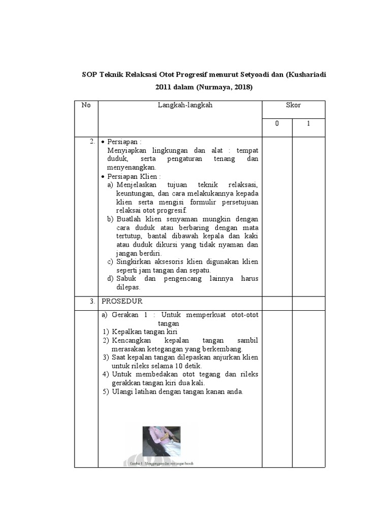 SOP Teknik Relaksasi Otot Progresif | PDF