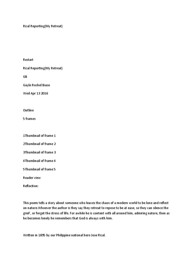 Rizal Reporting-WPS Office | PDF