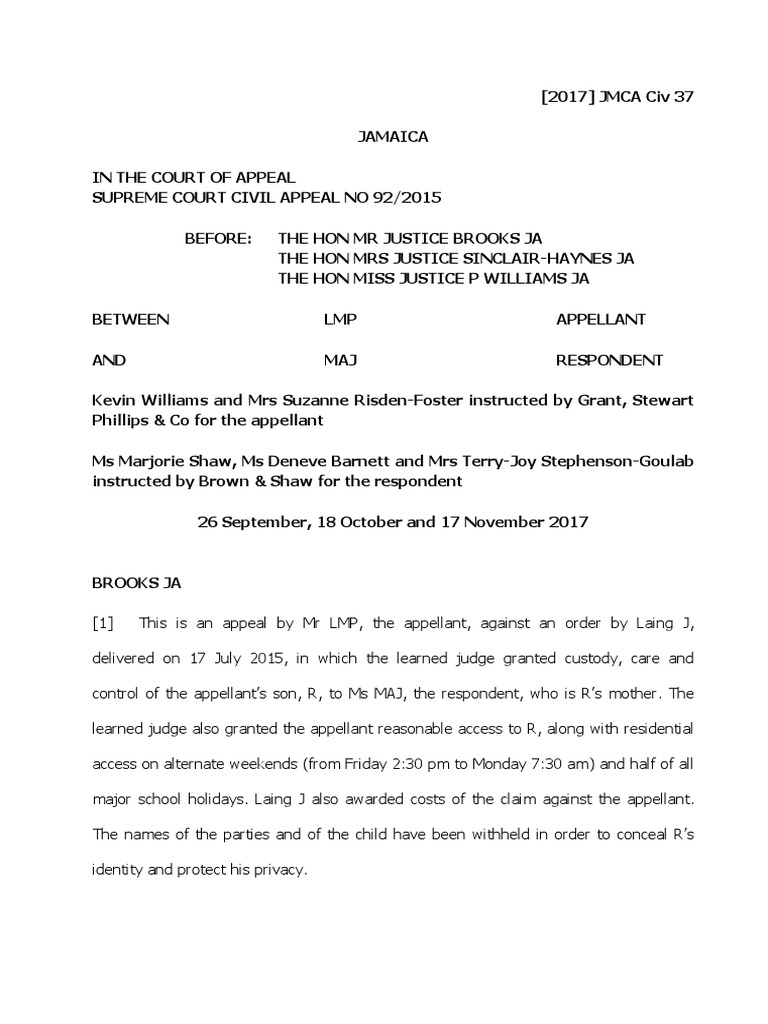LMP V MAJ PDF | PDF | Child Custody | Judgment (Law)