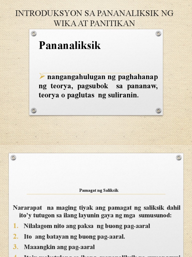 introduksyon sa pananaliksik wika at panitikan | PDF