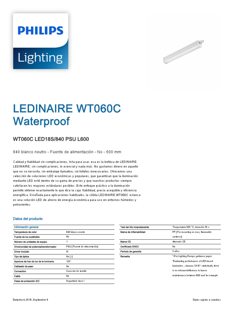 WT060C Led 18S.840 Psu L600 | PDF | Diodo emisor de luz | Cantidades ...