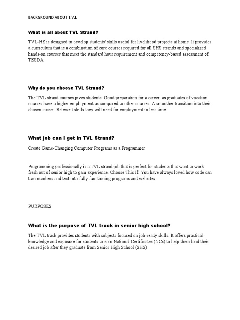 Background and Purpose About TVL | PDF | Computers