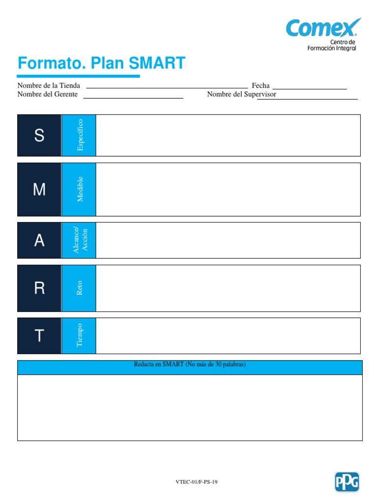 7-Formato Plan SMART | PDF