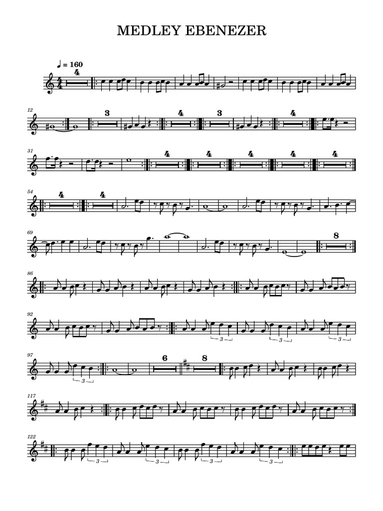 A Musical Score Containing Various Melodies and Harmonies | PDF