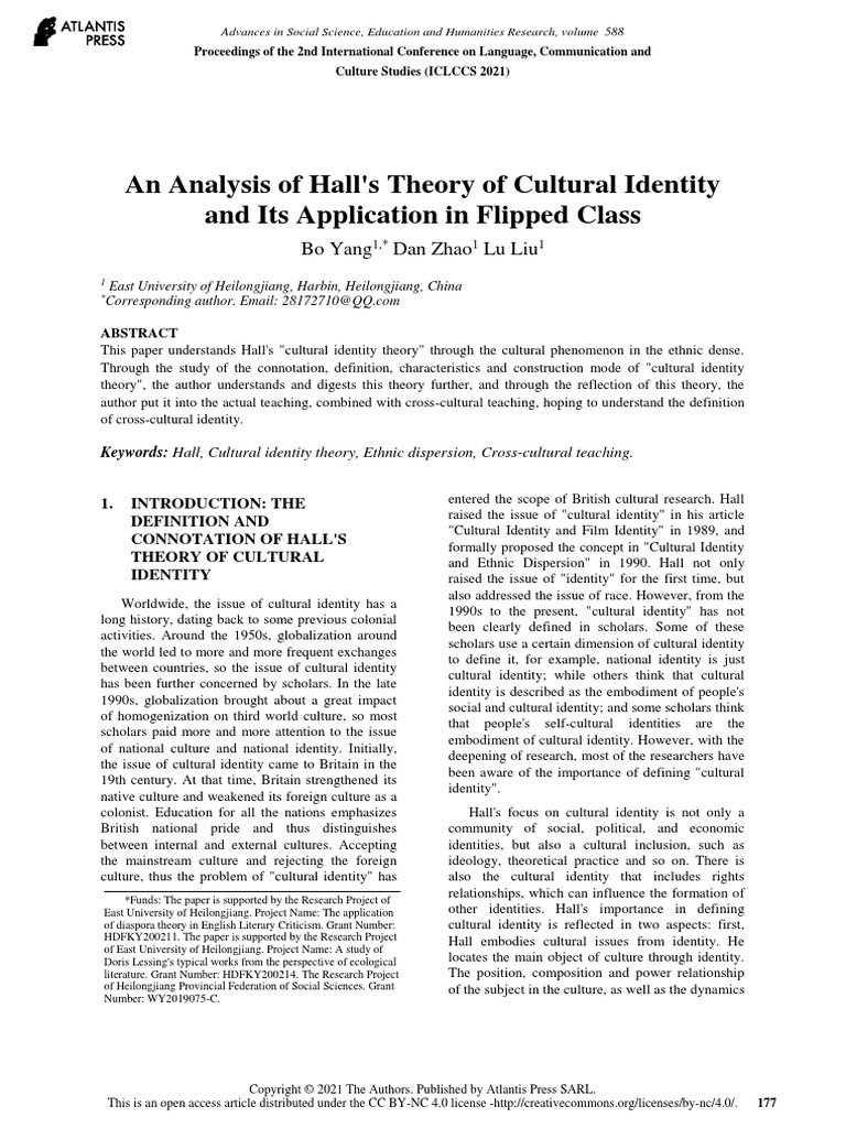An Analysis of Hall's Theory of Cultural Identity and Its Application ...