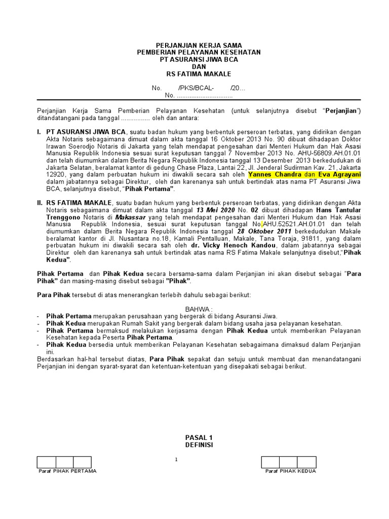 Draft PKS BCA Life | PDF