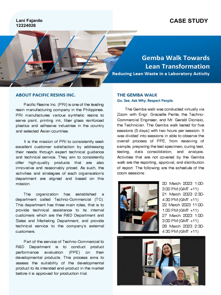 Gemba Walk - Assessment 1-2 | PDF | Change Management | Business