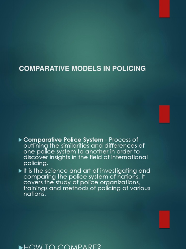 Comparative Models in Policing PDF | PDF | Police | Human Trafficking
