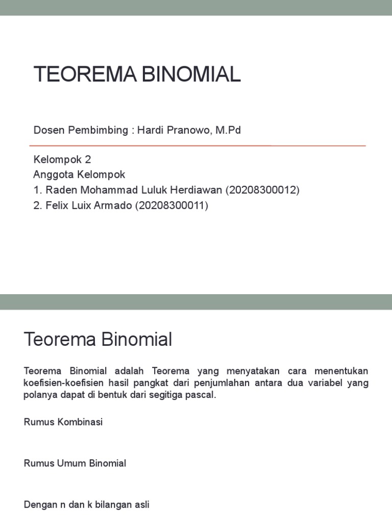 Teorema Binomial | PDF