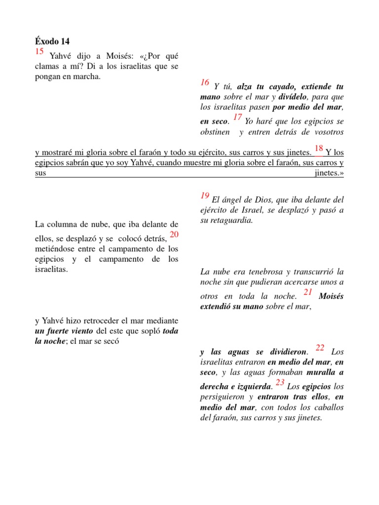 07 Éxodo 14 y 15 | PDF | Moisés | Libro del éxodo