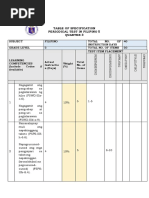 Tos Grade 9 Filipino Unang Markahan | PDF