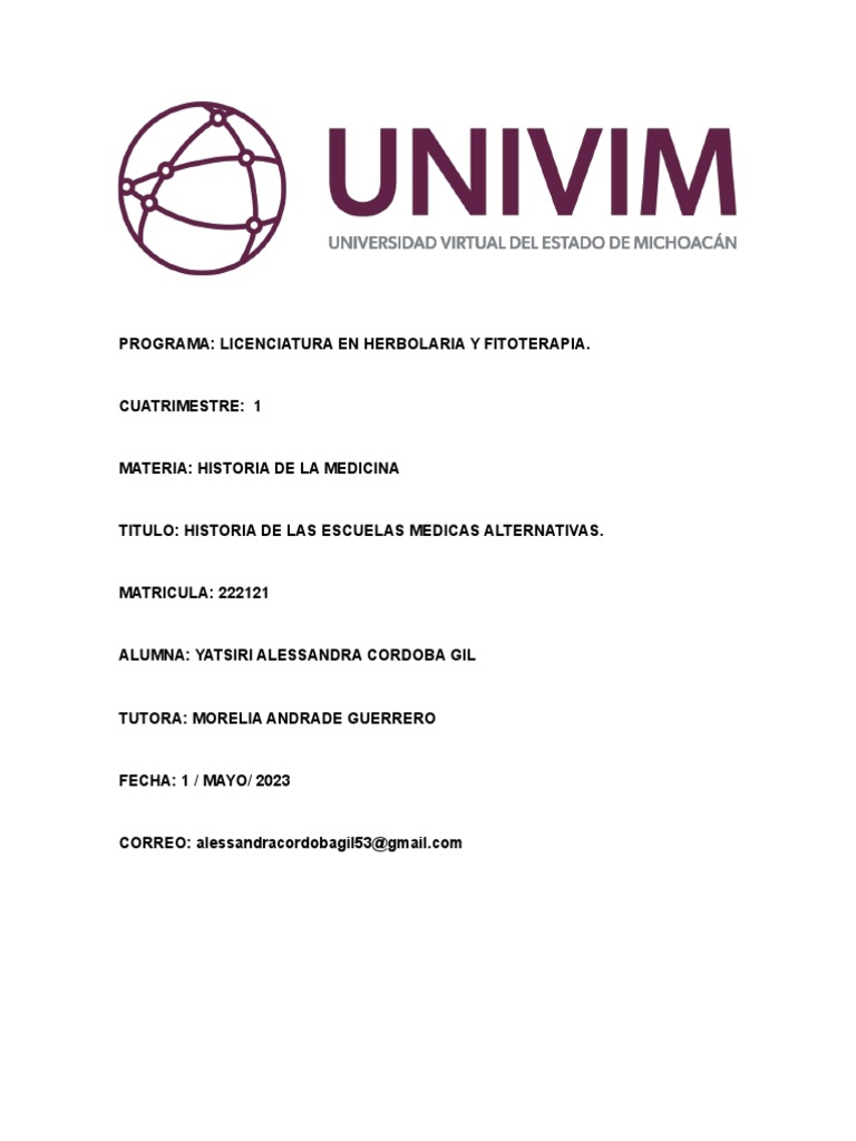 Historias de Las Escuelas Médicas Alternativas - Unidad 1 - Yatsiri ...