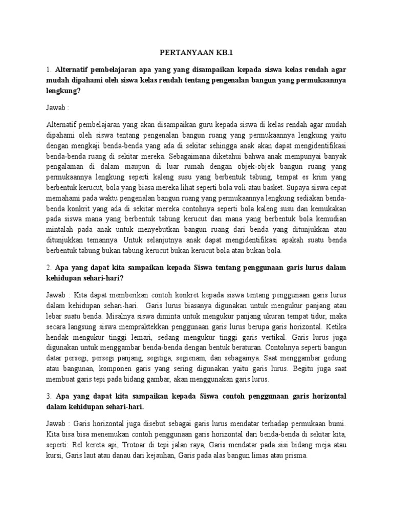 Pertanyaan & Jawaban Presentasi MTK | PDF