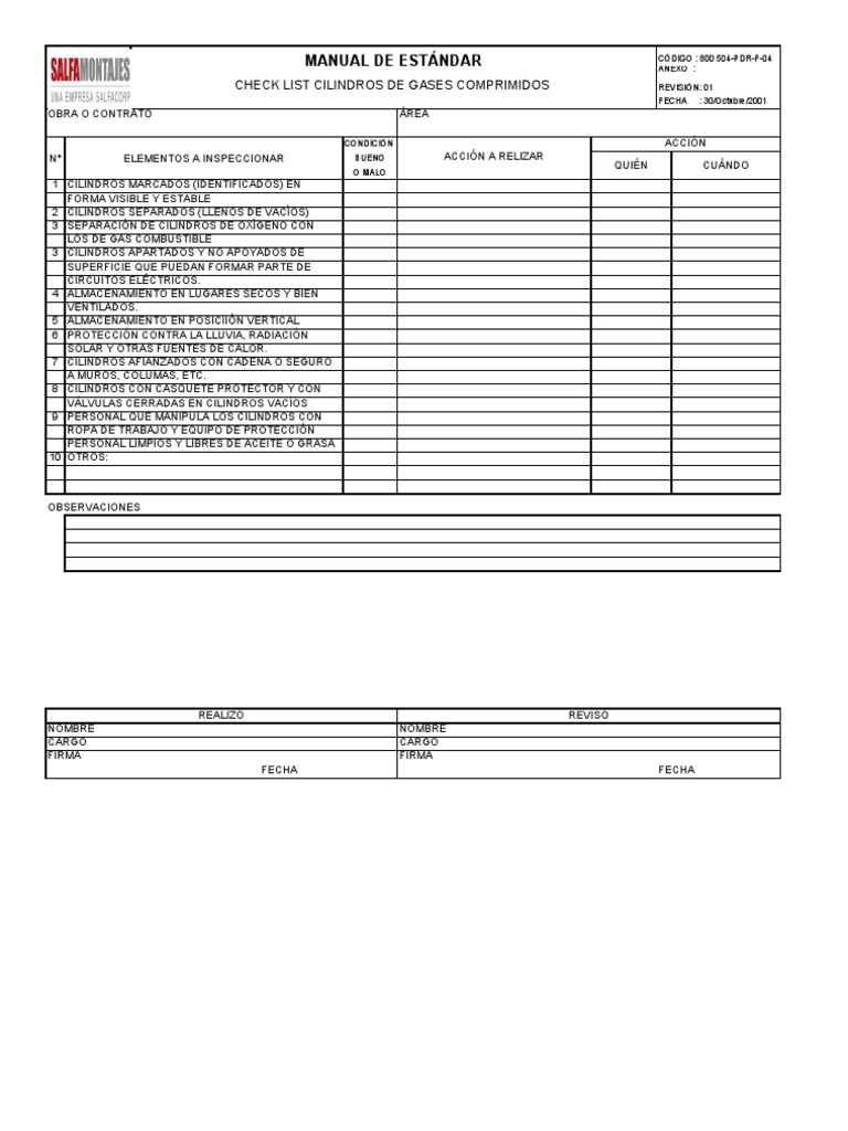 FMT-0347-09-18 Rev.00 Check List Esmeril Angular | PDF | Física Aplicada e Interdisciplinaria ...