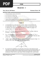 IOQM 2021 Question Paper With Solutions | PDF | Area | Triangle