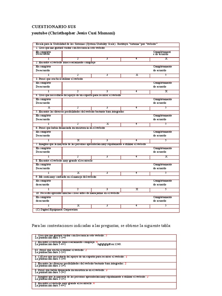 Cuestionario Sus-1 | PDF