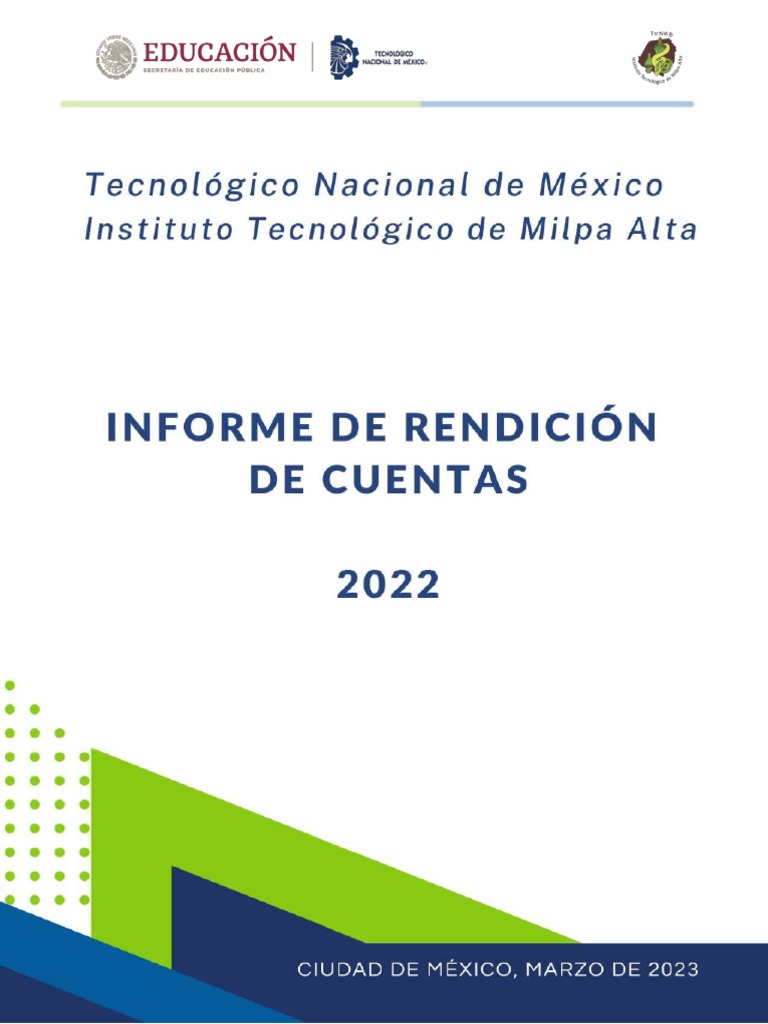 Informe de Rendicion de Cuentas 2022 ITMA.. | PDF | Leyes de libertad de información por país ...