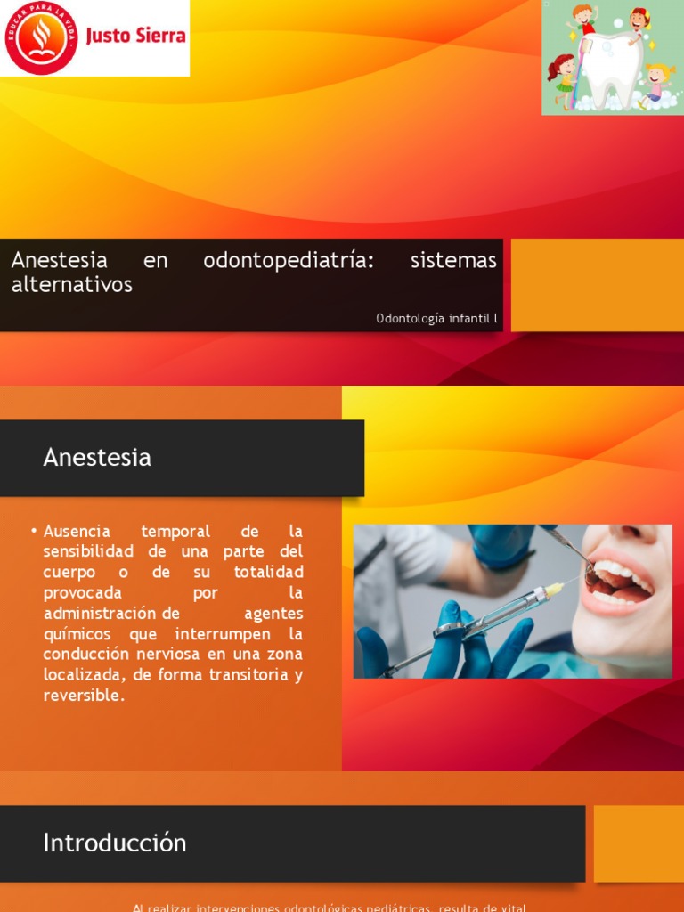 Anestesia en Odontopediatría | PDF