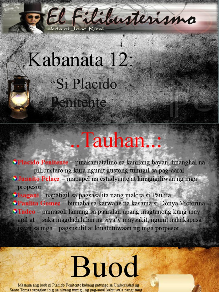 Dokumen - Tips - El Filibusterismo Kabanata 12 Si Placido Penitente | PDF