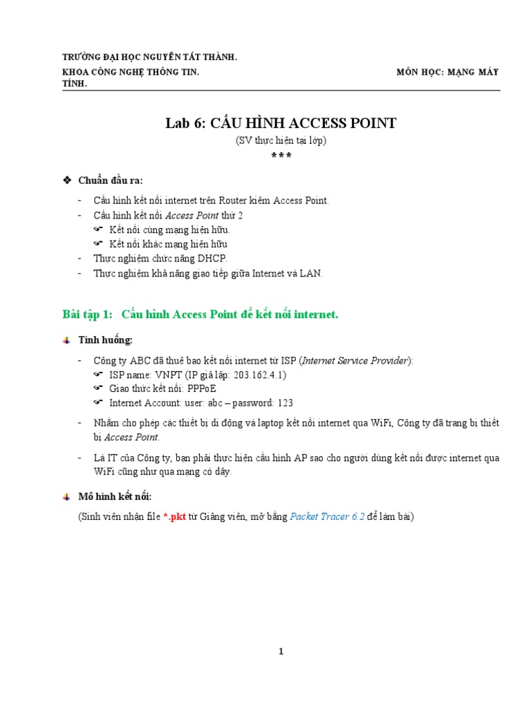 Lab 6-Cau Hinh Access Point | PDF