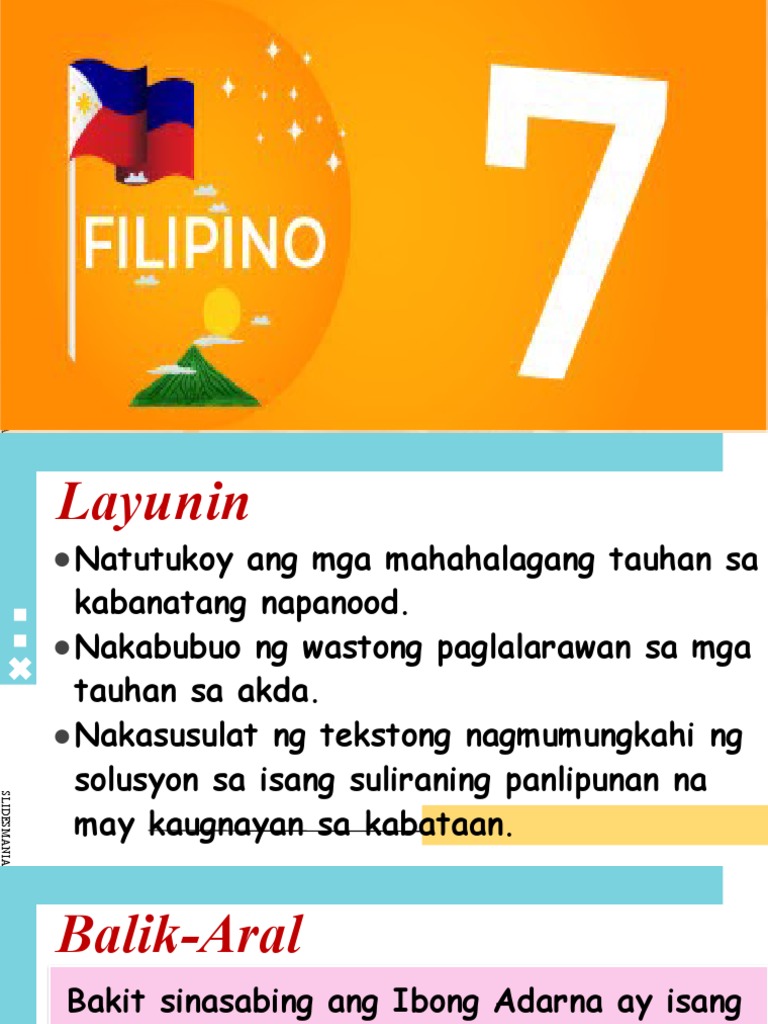 Aralin 16 - Mensahe NG May-Akda at Mga Tauhan Sa Ibong Adarna | PDF
