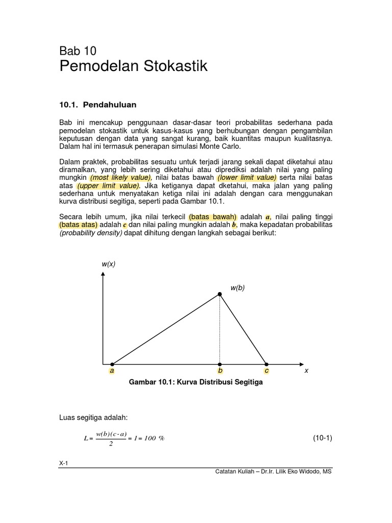 Pemodelan Stokastik dan Simulasi Monte Carlo | PDF