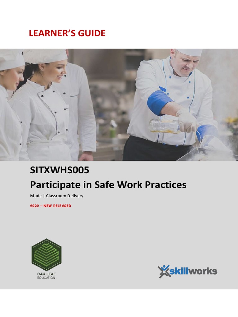 Learner_SITXWHS005 Participate in Safe Work Practices.pdf | PDF | Educational Assessment ...