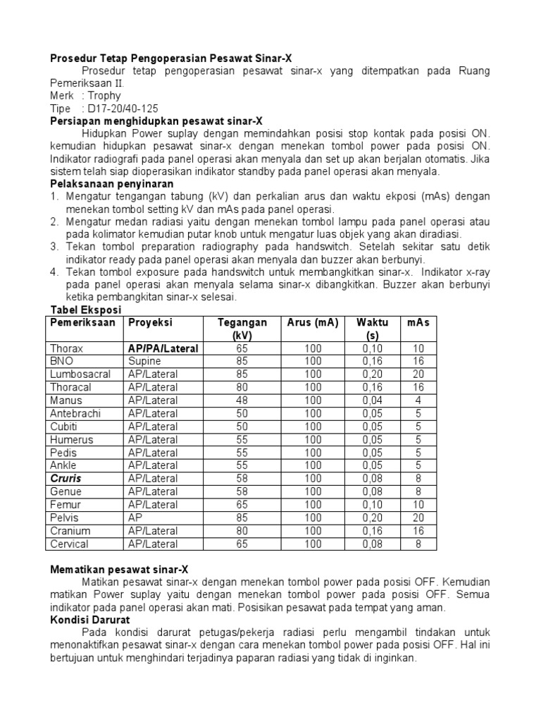 Prosedur Tetap Pengoperasian KXO-12R | PDF | Griya & Taman
