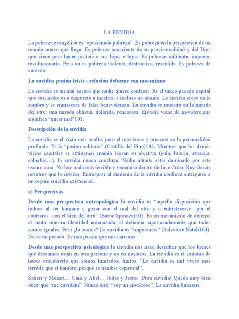 La Envidia: Pasión y Peligro Oculto | PDF | Envidia | Amor