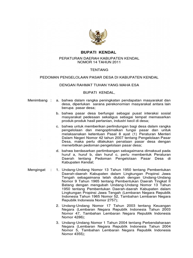 2-Perda Kendal 14 Tahun 2011 | PDF