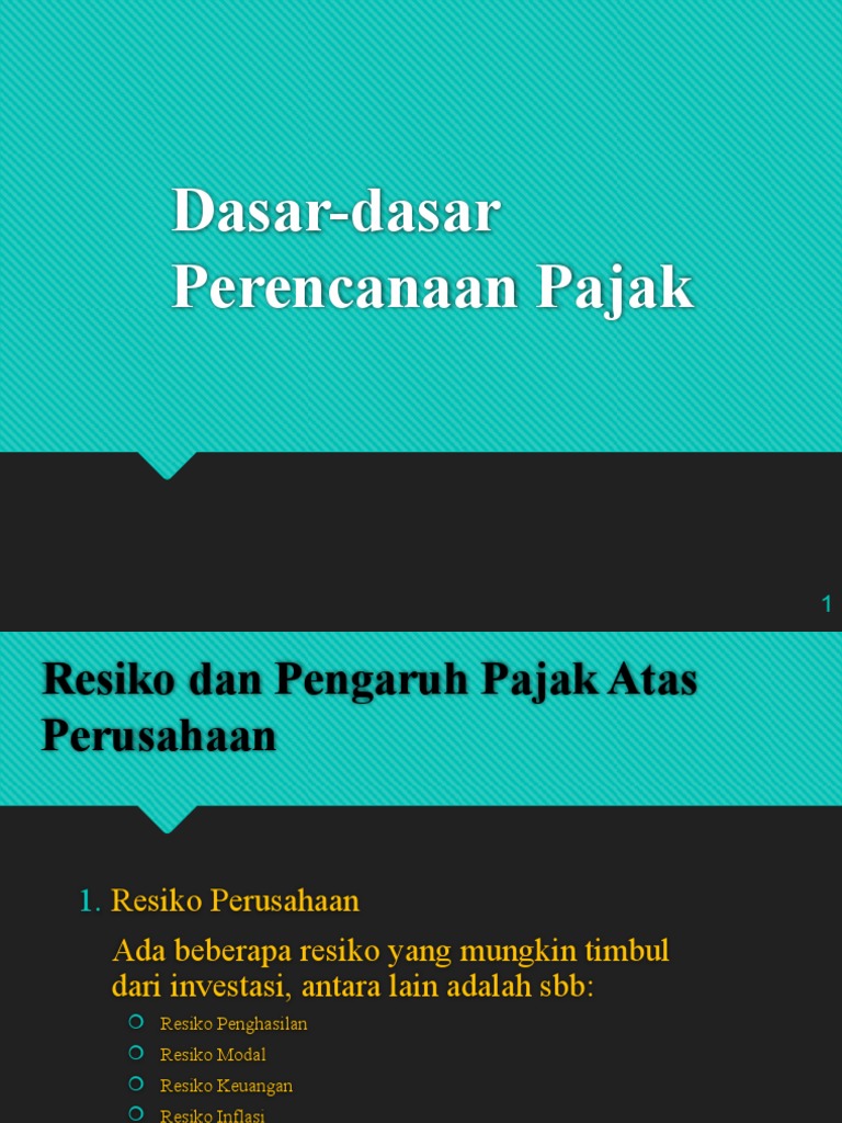 Perencanaan Pajak 2 | PDF | Bisnis | Pengelolaan Keuangan & Uang