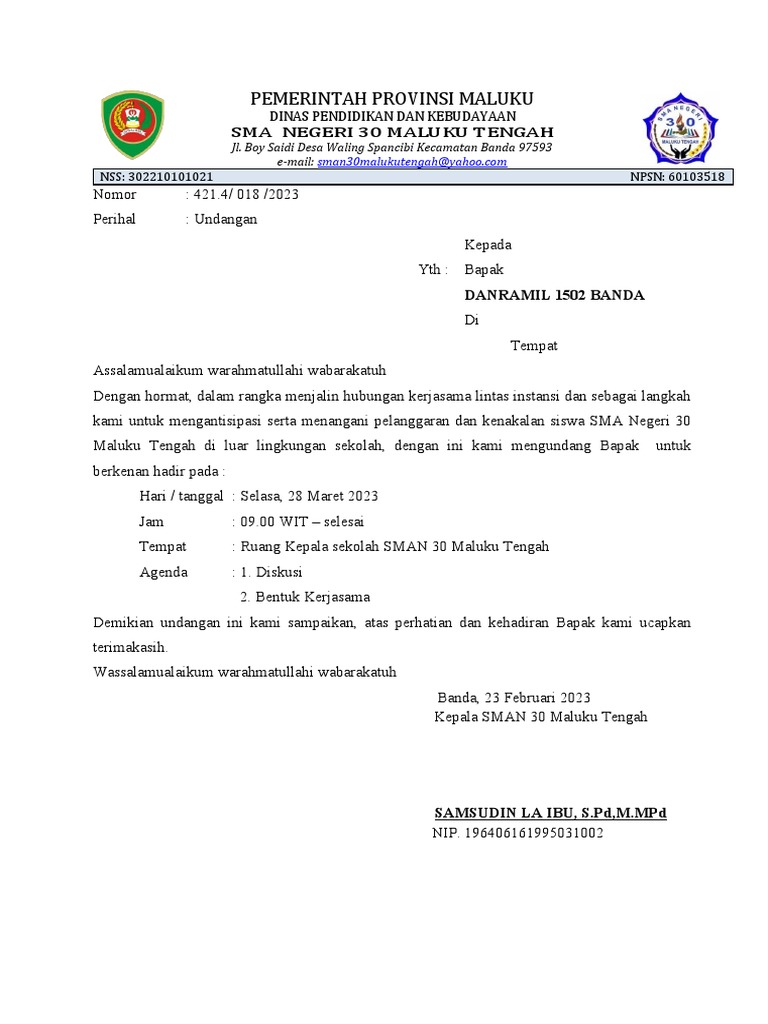 Undangan Diskusi Terbuka | PDF