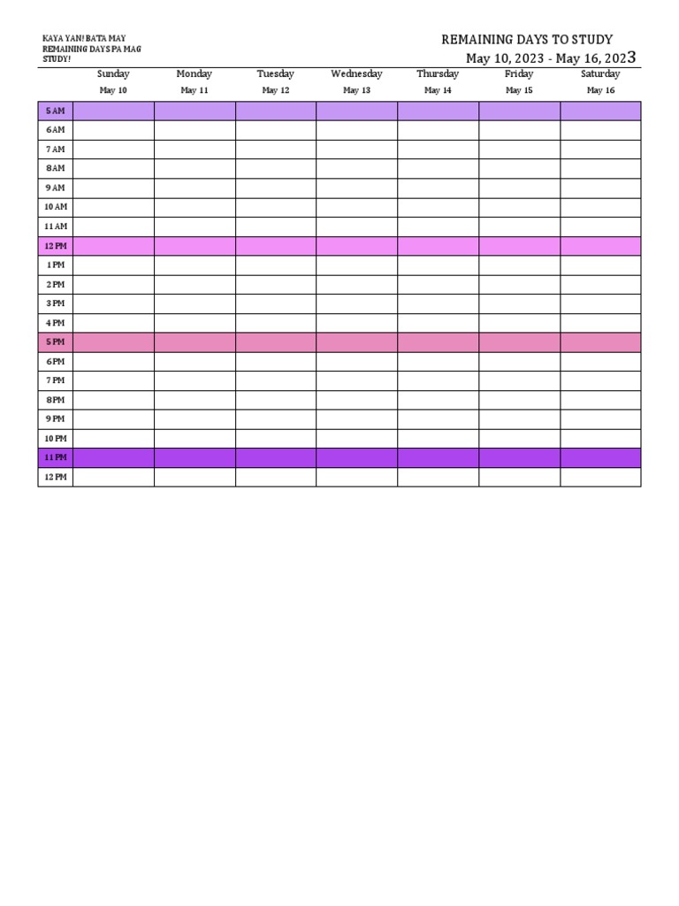 Weekly Calendar Printable With Time Slots Landscape 2022 Week 20 May 08 ...
