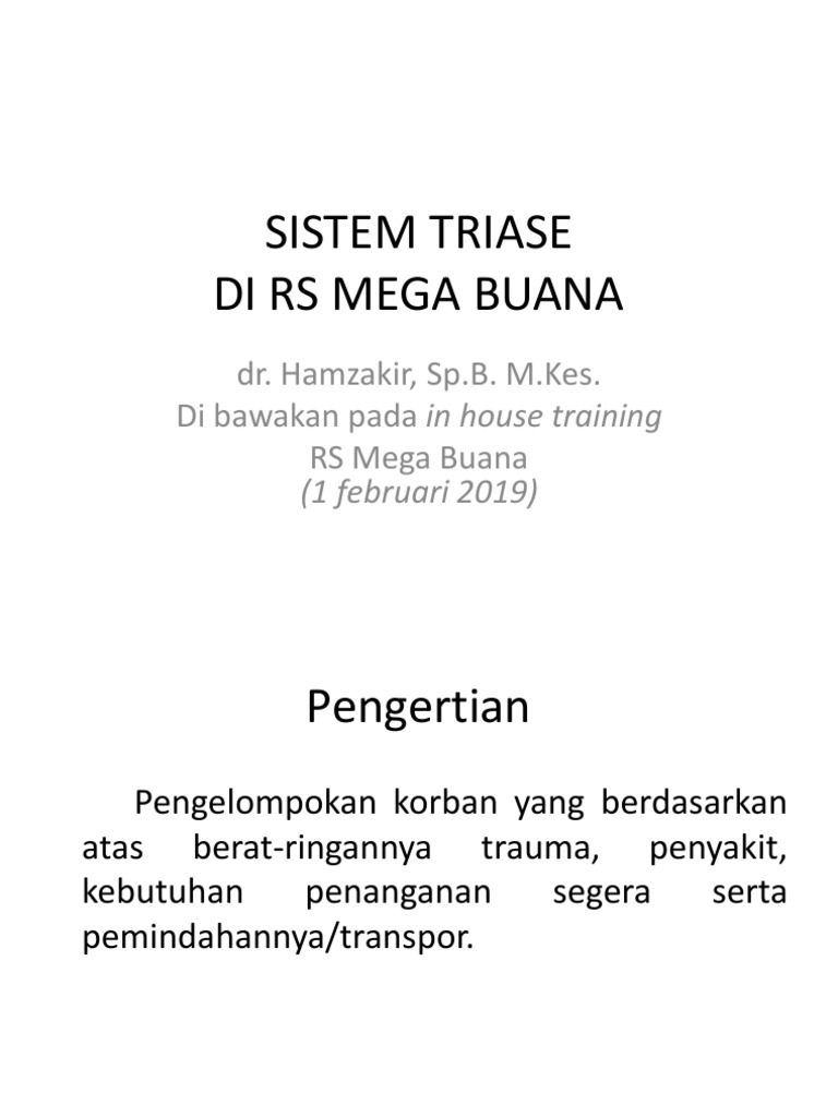Sistem Triase 1 Pdf Pdf