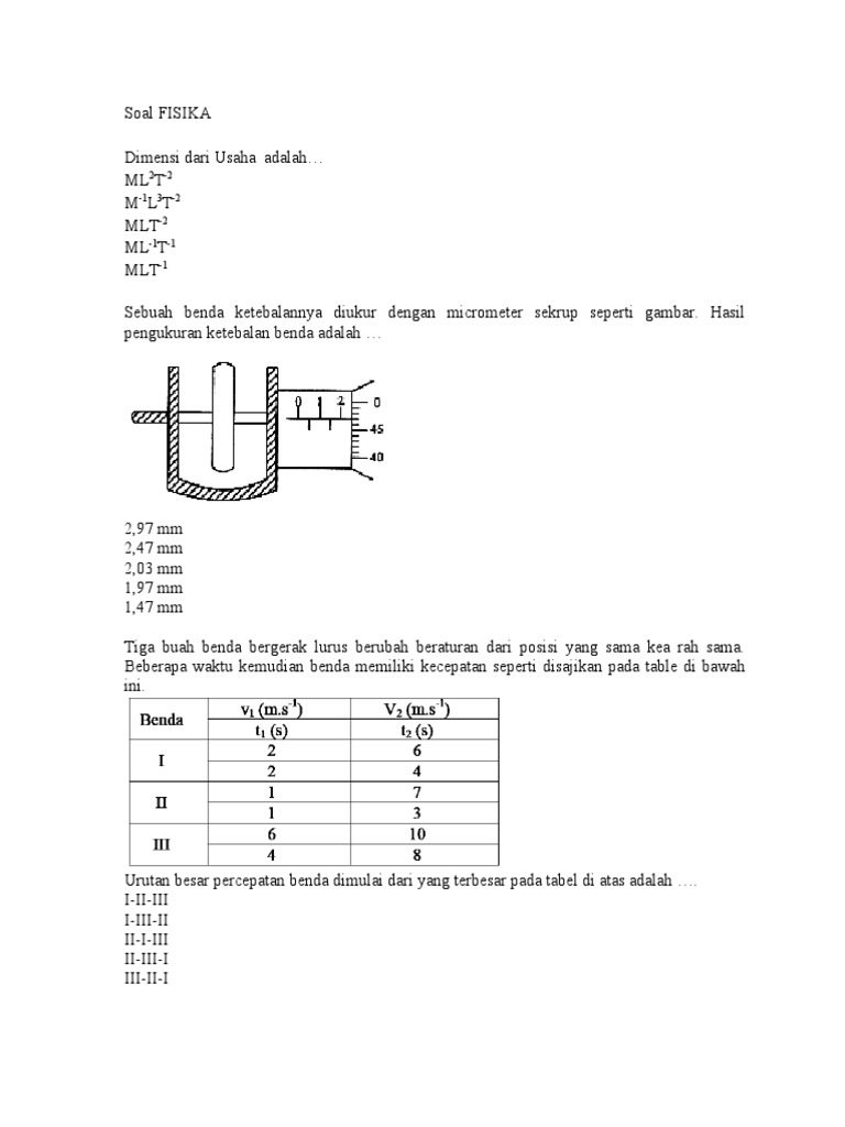 SOAL UAS fisika 2023 | PDF