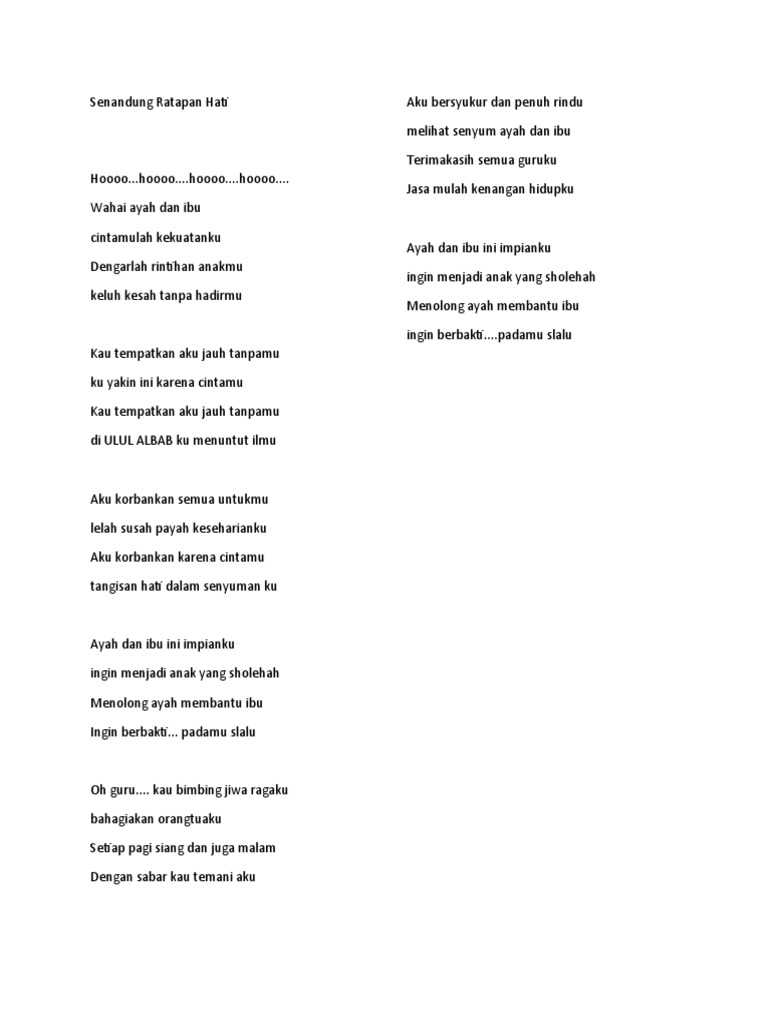 Senandung Ratapan Hati | PDF