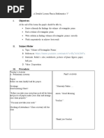 Detailed Lesson Plan in Math 5 | PDF | Volume | Lesson Plan
