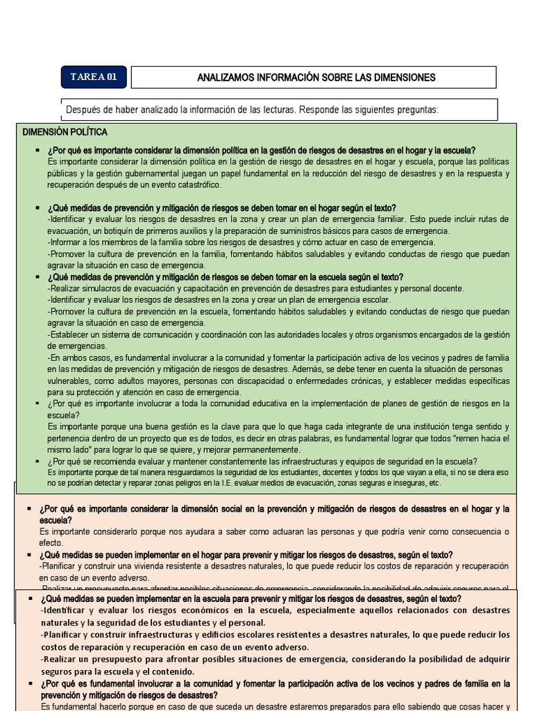 4 Ficha de Aprendizaje CCSS 5° Grado | PDF | Desastres naturales | Riesgo