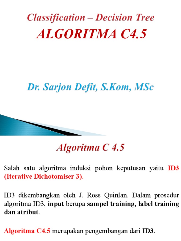 Classification - Algoritma C 4.5 | PDF Classification - Algoritma C 4.5 | PDF