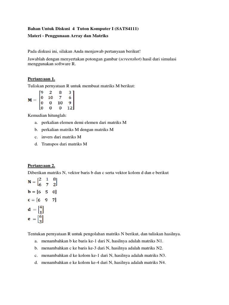 DISKUSI 4 KOMPUTER 1 Adam Sumarna | PDF