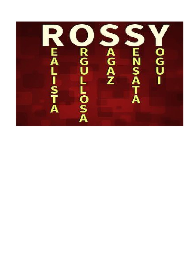 Acrostico Rossy | PDF