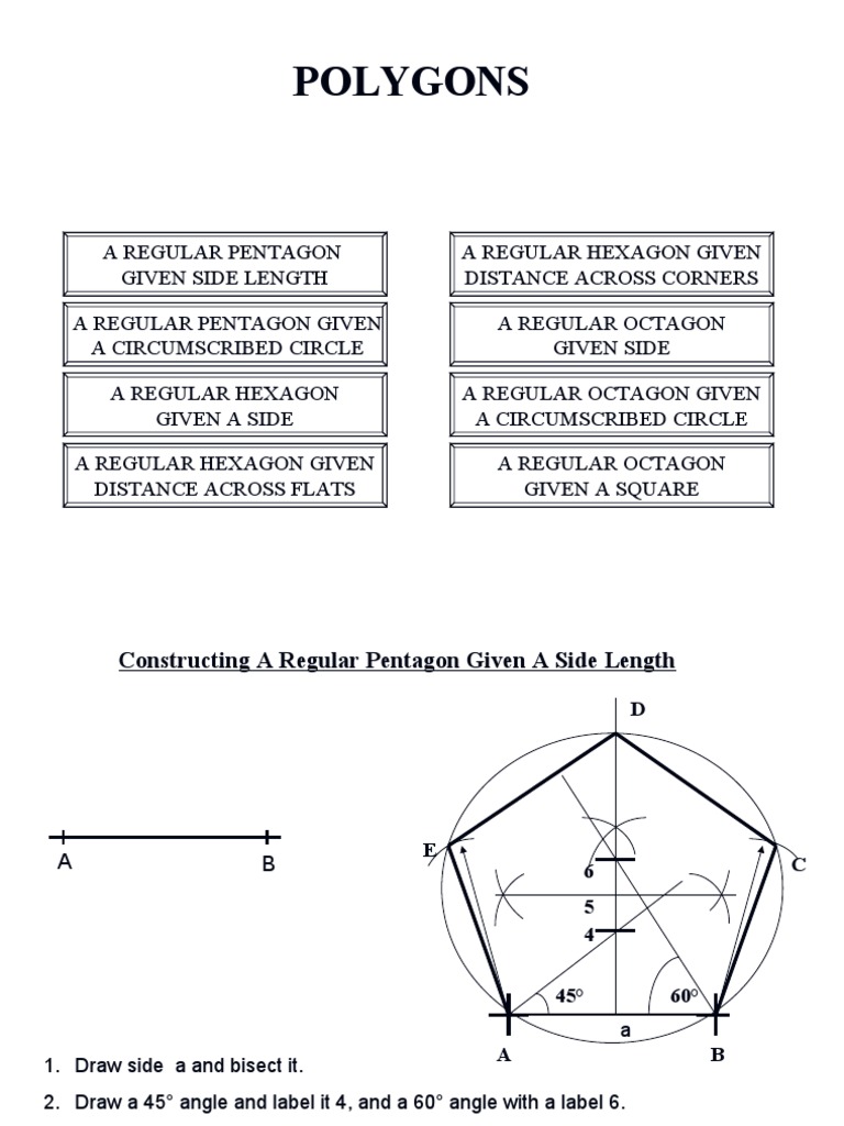 Constructing Regular Polygons | PDF | Circle | Elementary Mathematics