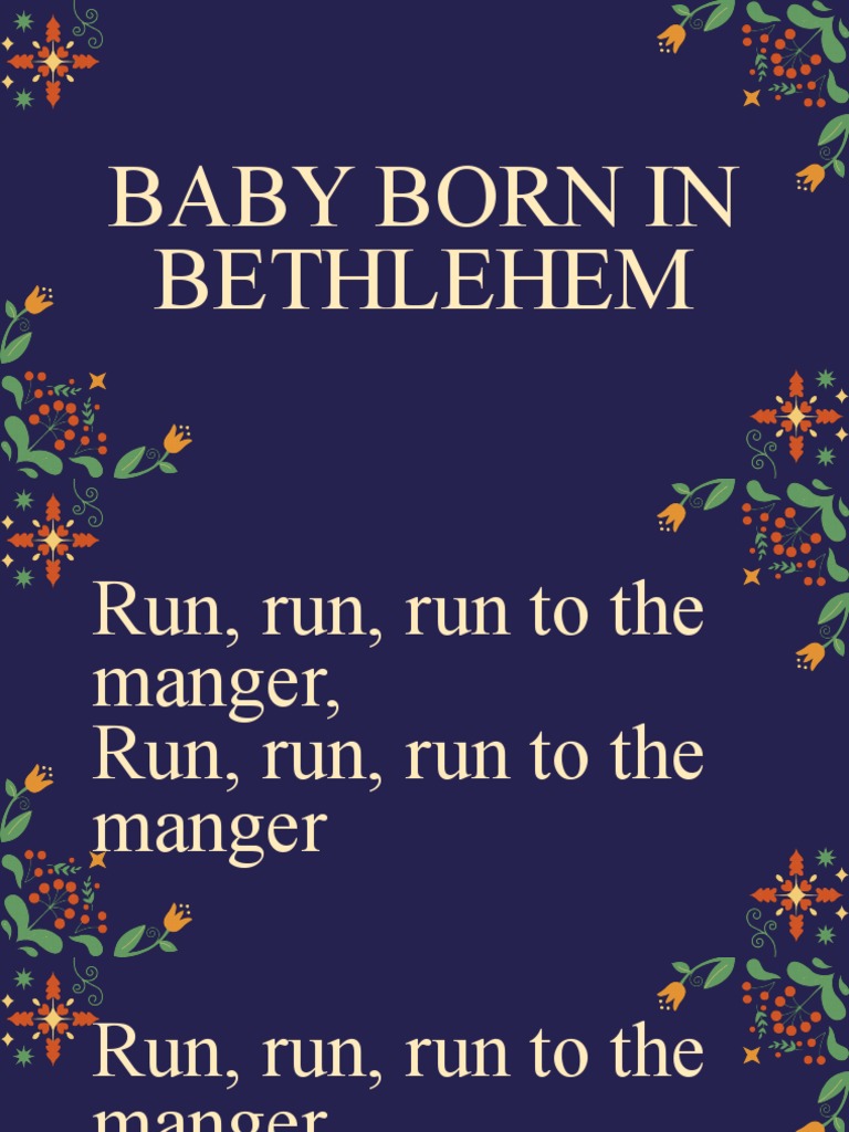 The Birth of Jesus Christ: A Christmas Carol Celebrating the Baby Born ...